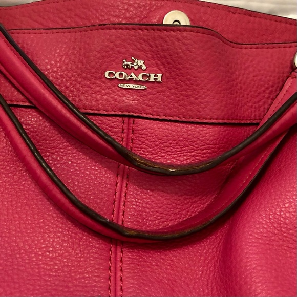 Coach | Bags | Coach Lexy Raspberry Shoulder Bag Whandles Shoulder ...